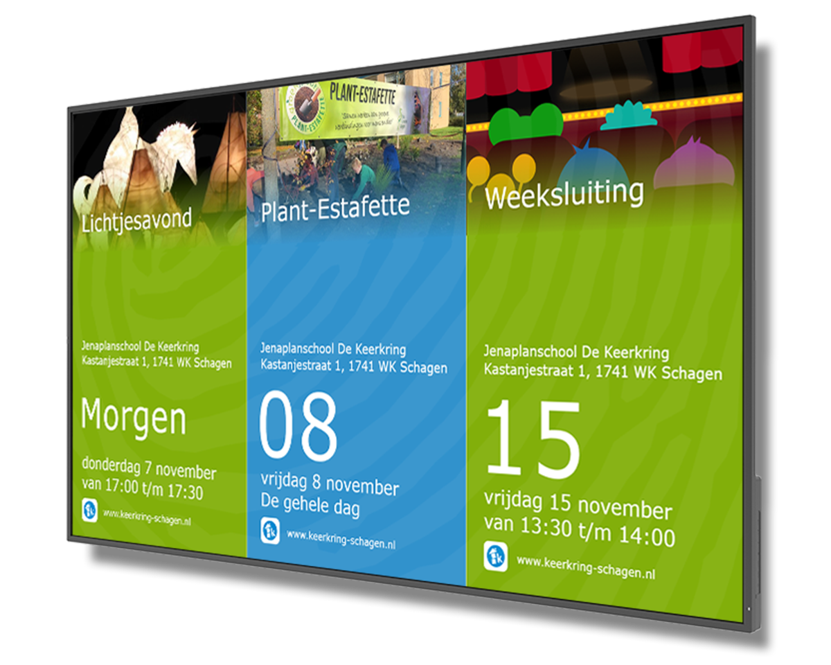 Ziber SenseView Infoscherm voor Scholen en Kinderopvang – Informatie ...