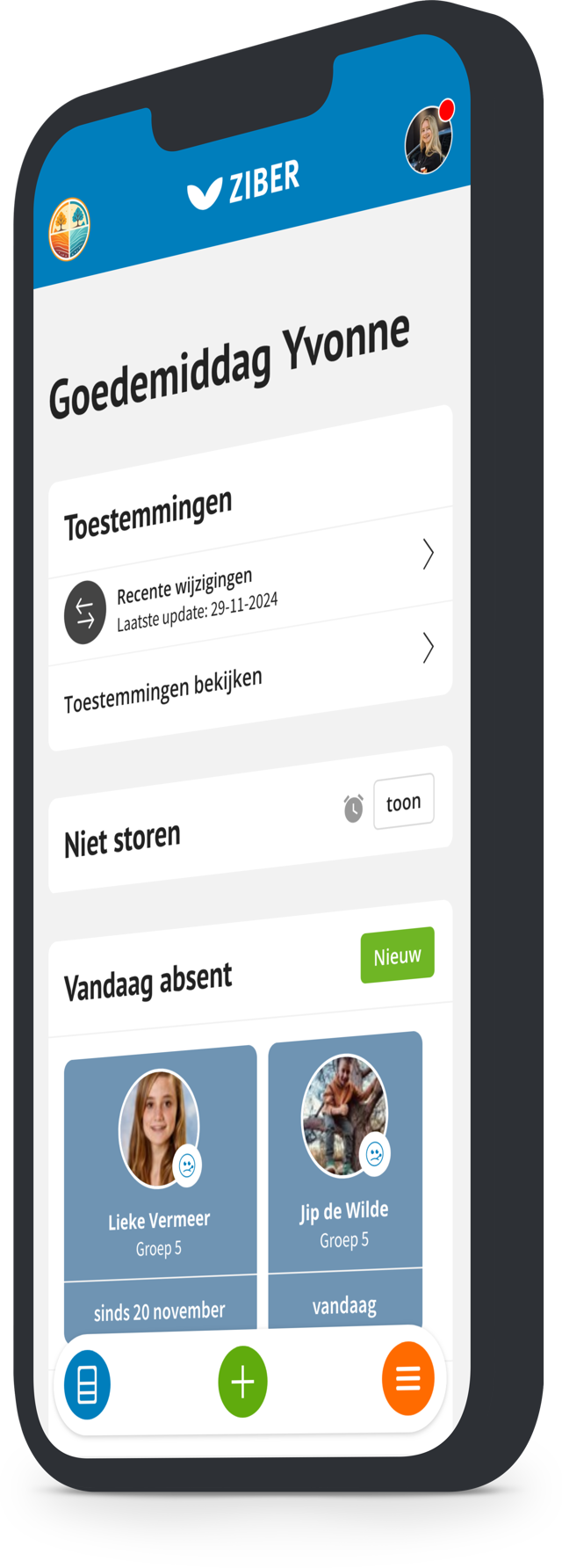 Ziber Team - de meest complete teamapp voor onderwijs en opvang